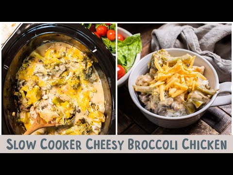 Slow Cooker Cheesy Broccoli Chicken 🧀🍗🥦 {My Childhood Favorite Meal!}